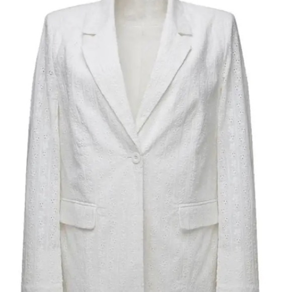 WeWoreWhat | Jackets & Coats | We Wore What 0 Cotton White Eyelet ...